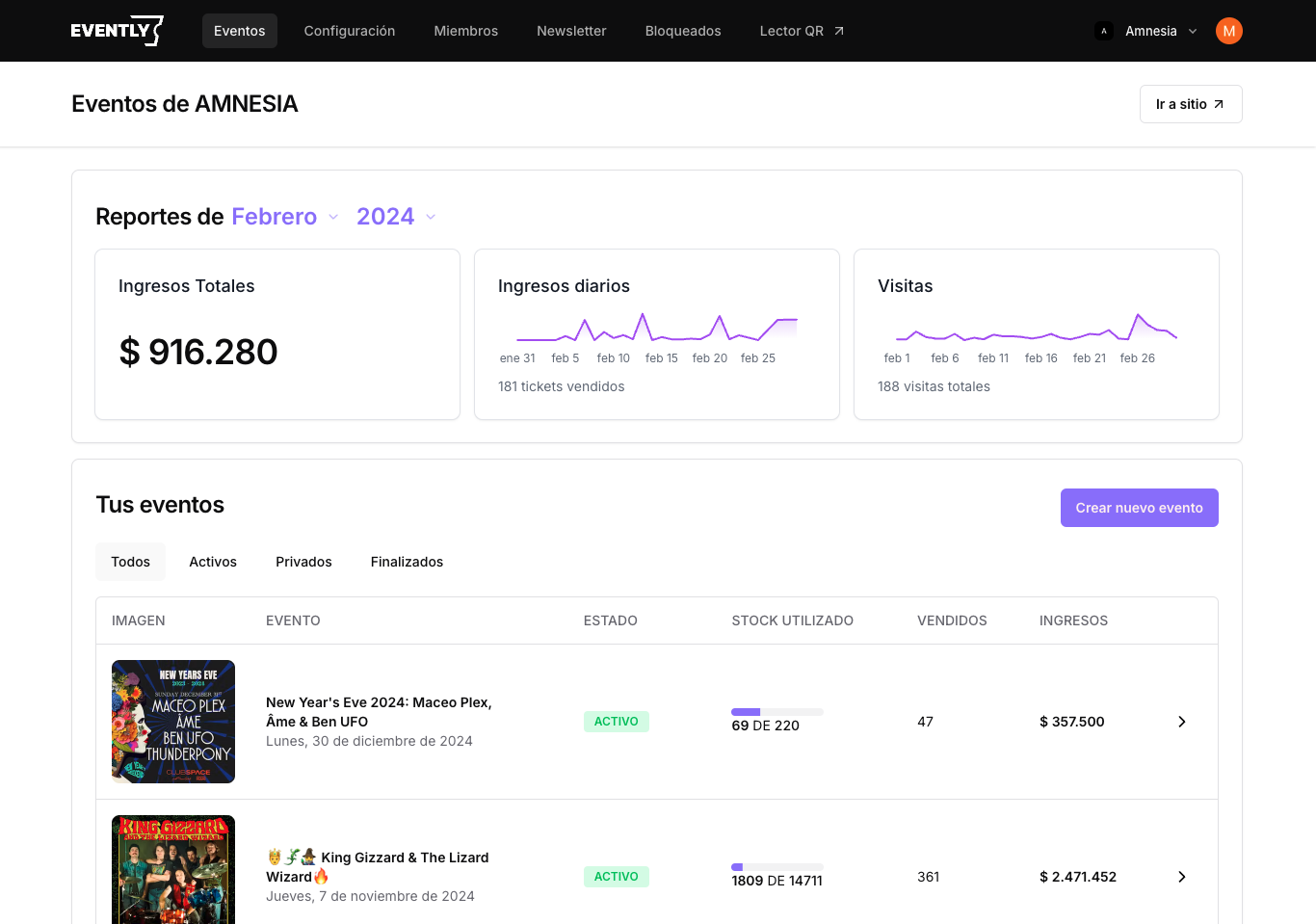 Haz eventos memorables • Evently